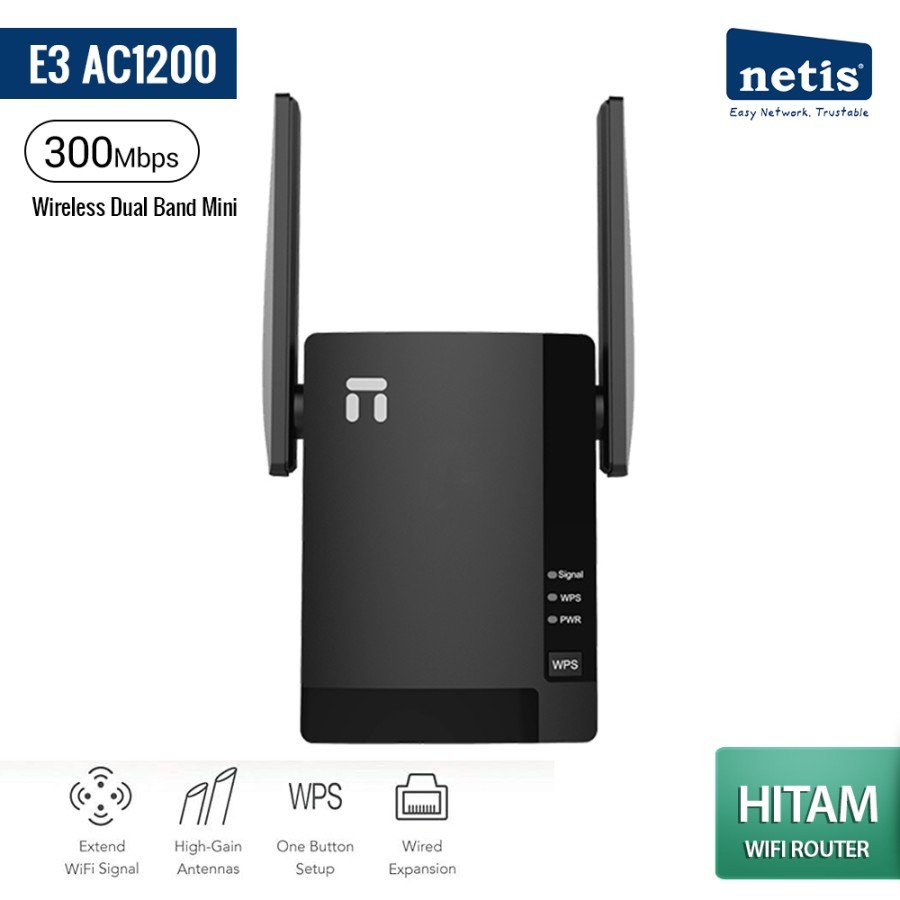 Jual NETIS E3 AC1200 Wireless Dual Band Mini Wifi Router - 2 Antena ...