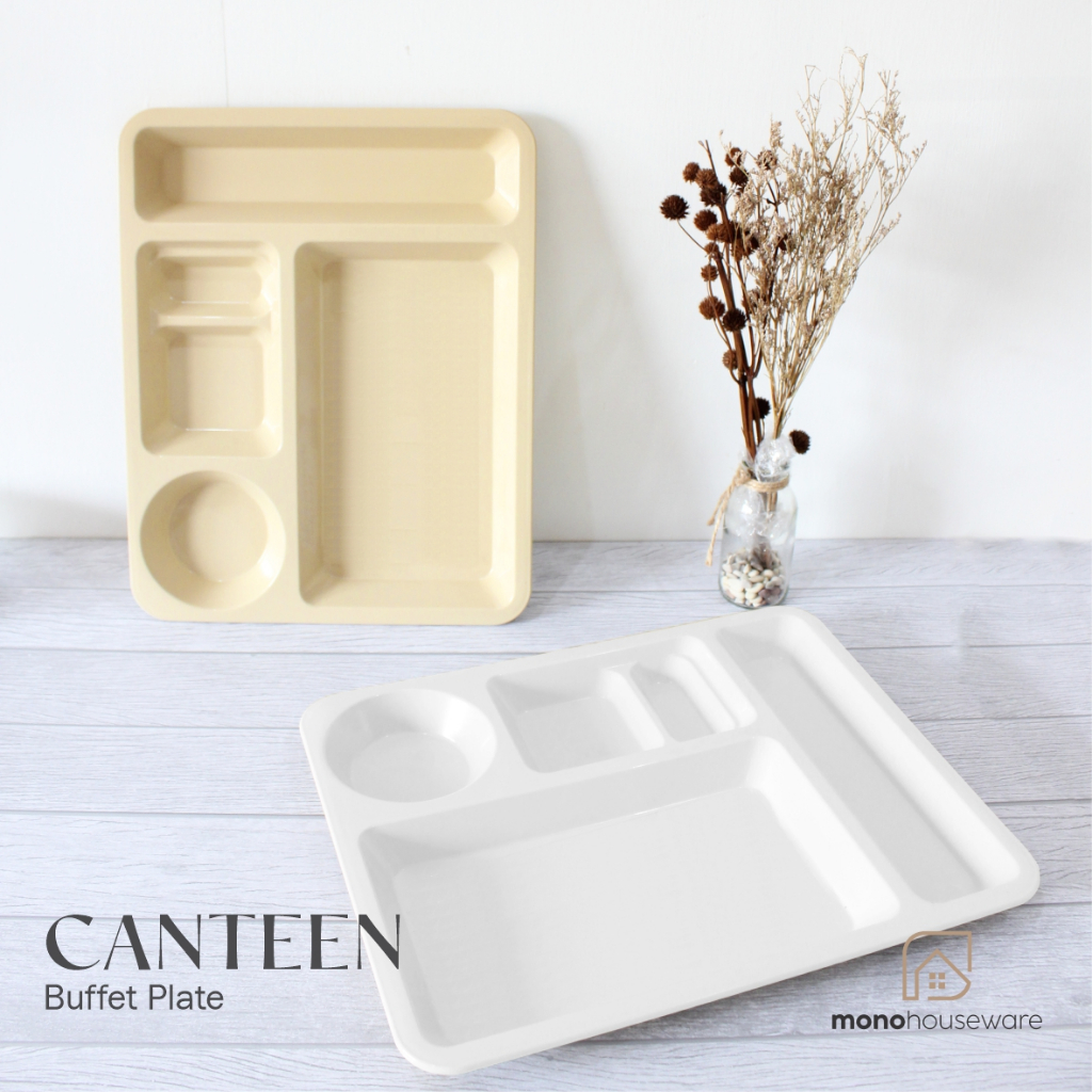 Jual [ MONO ] CANTEEN BUFFET PLATE/ PIRING MAKAN PRASMANAN/ PIRING ...