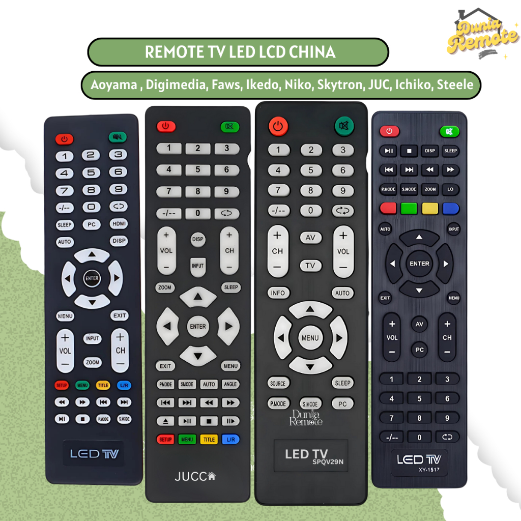 Jual Remot Remote TV CHINA LED LCD SAKURA WEYON JUC N1KO ICHIKO smart ...