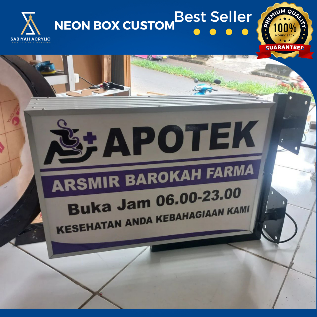 Jual Neon Box Apotek Neon box Kotak 45x60cm Neon Box Bidan Sabiyah ...