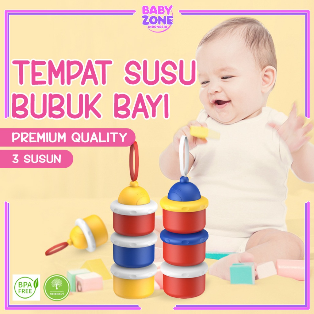 Jual Tempat Susu Susun Bayi Kotak Travel Susu Formula Wadah Sekat ...