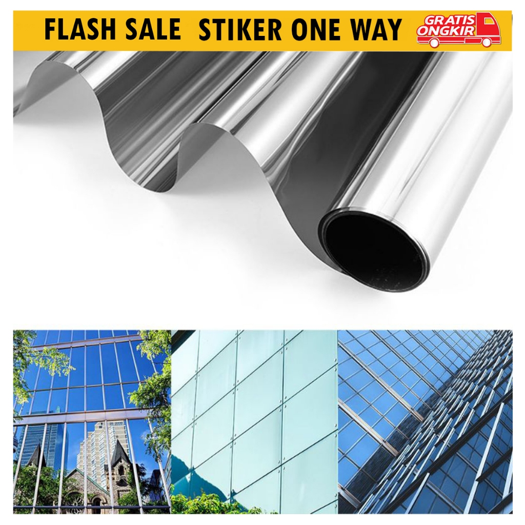 Jual Stiker Kaca Film One Way Mirror Silver Hitam Anti Panas Sooku ...