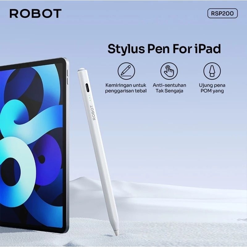 Jual ROBOT RSP200 Active Stylus Pen for iPad Magnetic | Shopee Indonesia