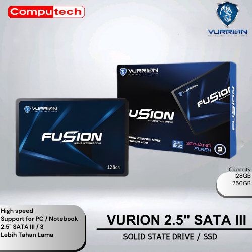 Jual VURRION SSD FUSION 2.5 SATA III 128GB / 256GB - VURION Solid State ...