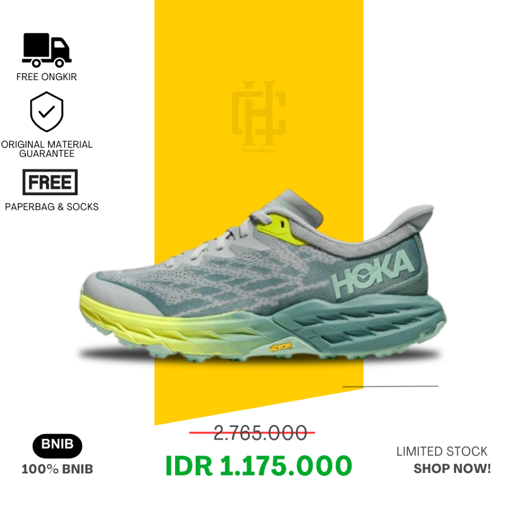 Jual Sepatu Running Hoka One One Speedgoat 5 Mercury Trellis 100% BNIB ...
