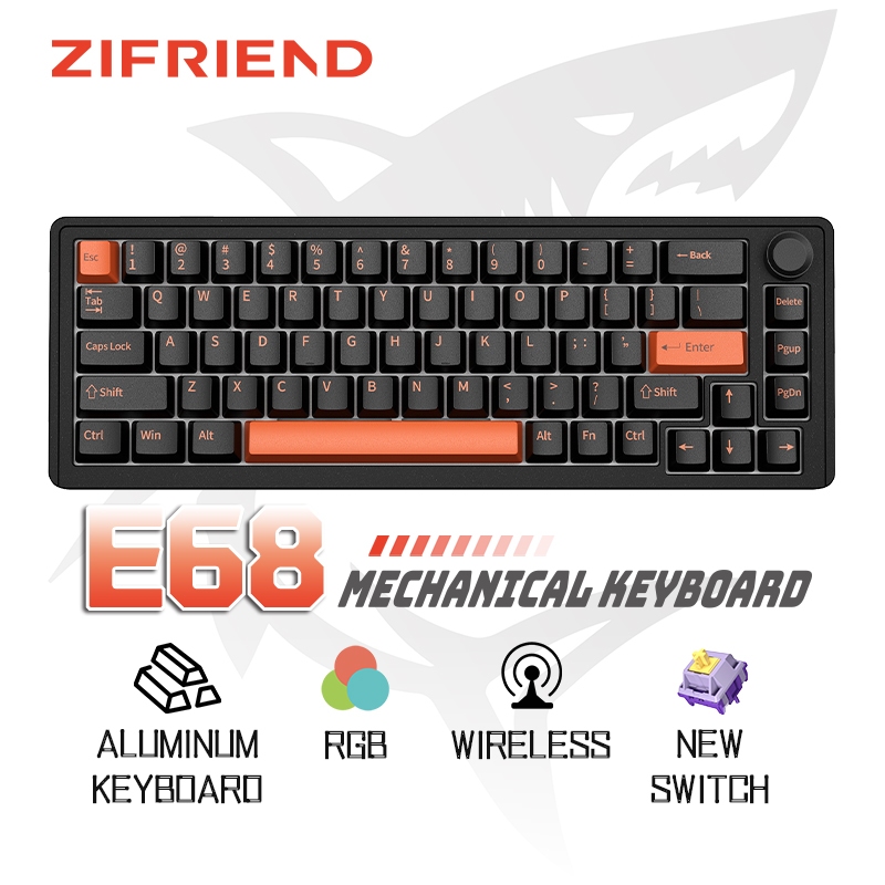 Jual FURYCUBE E68 Wireless CNC Aluminium Mechanical Keyboard 65% Layout Hotswappable RGB Gaming ...