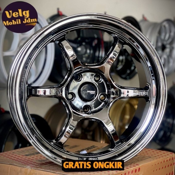 Jual velg mobil r18 black crome lebar 8,5 ADVAN RG D2 FLOW FORMING ET 35 velg ring 18 zenic crv ...