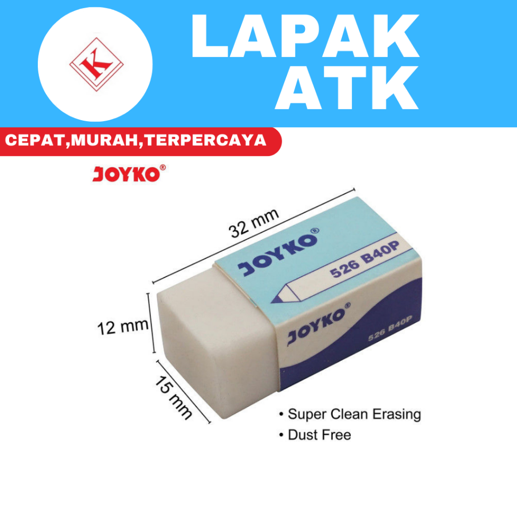 Jual PENGHAPUS PENSIL JOYKO / PENGHAPUS KECIL JOYKO ++++" | Shopee ...