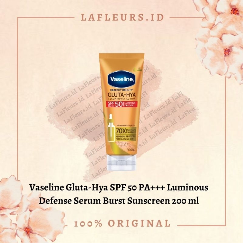Jual Vaseline Gluta Hya LUMINOUS DEFENSE SPF 50 Serum Burst Sunscreen ...