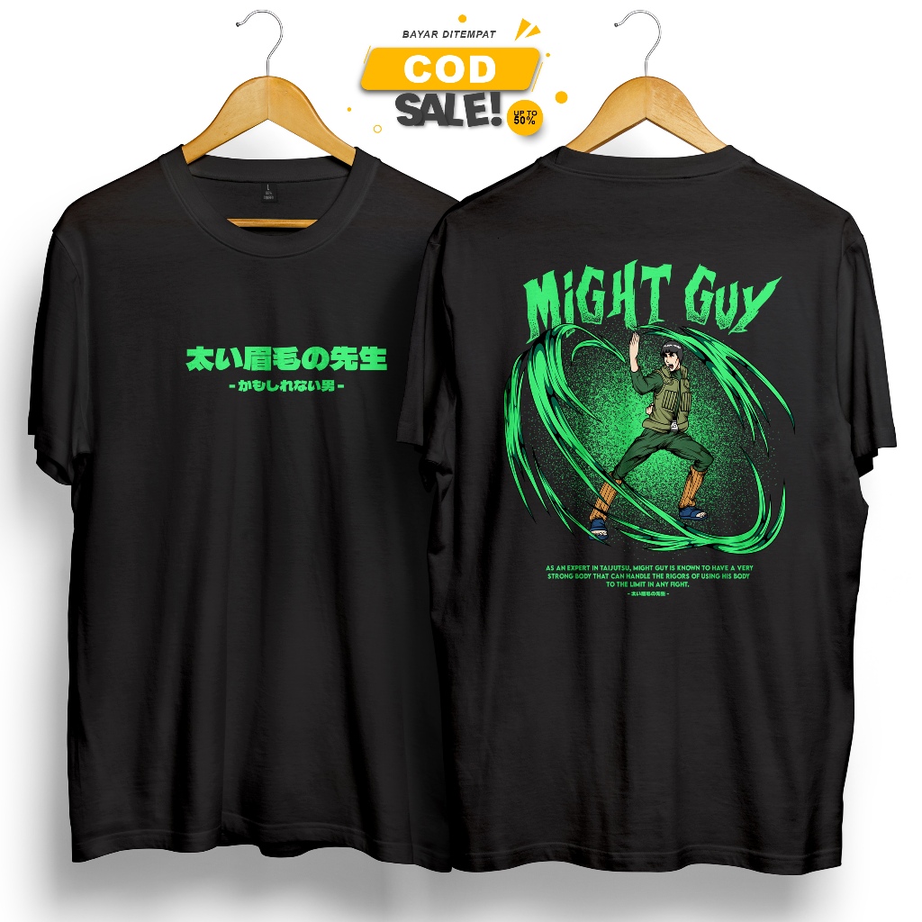 Jual MIGHT GUY - KAOS DEWASA MOTIF ANIME NARUTO BORUTO KARAKTER GUY ...