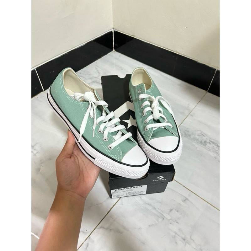 Jual Sepatu converse hijau mint low sale 70% unisex ukuran 44 (A06567C ...