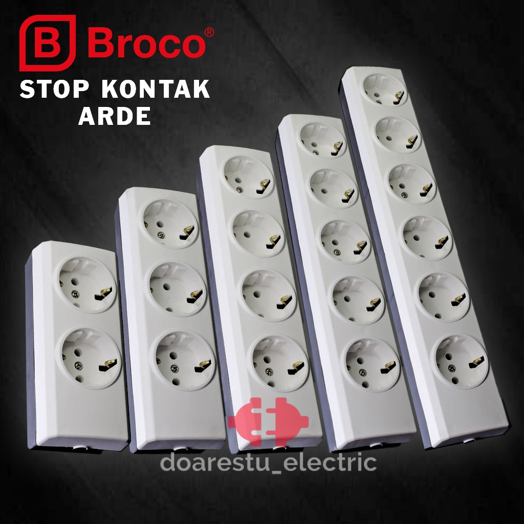 Jual BROCO Stop Kontak Arde 1L 2L 3L 4L 5L 6L Soket Terminal ORIGINAL | Shopee Indonesia