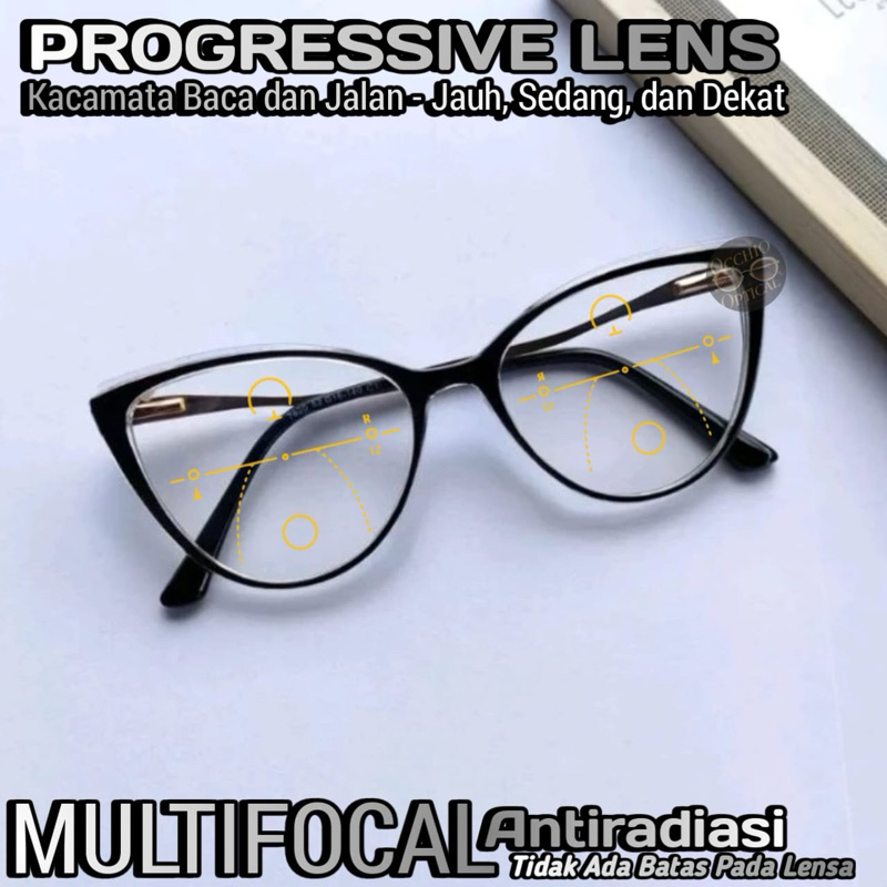 Jual Kacamata Baca Progresif Antiradiasi Cat Eye Wanita | Kacamata Baca ...