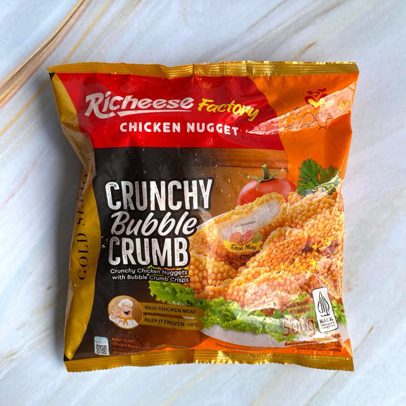 Jual Richeese Factory Chicken Nugget Crunchy Bubble Crumb 500gr ...