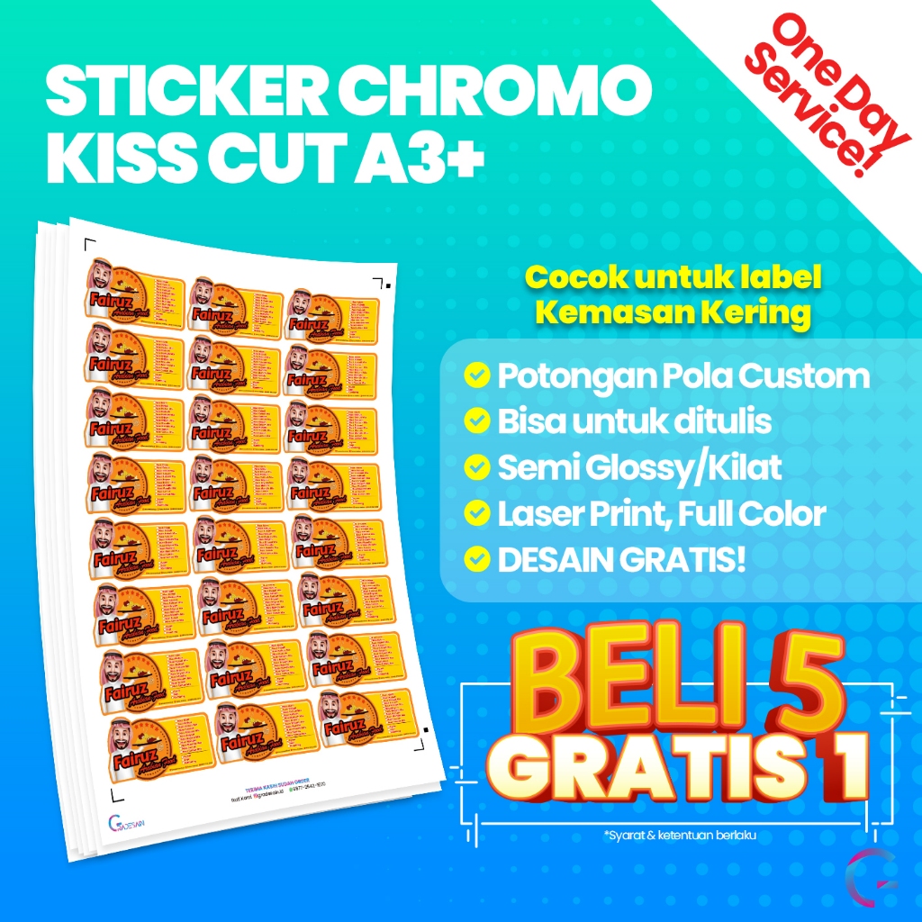 Jual Sticker Chromo / Kromo POTONG CUSTOM | Cetak Stiker Label Produk ...