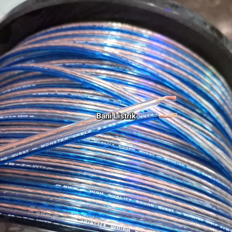 Jual Kabel Transparan Audio Listrik Kabel Monster 2x50 Ecer Per Meter ...