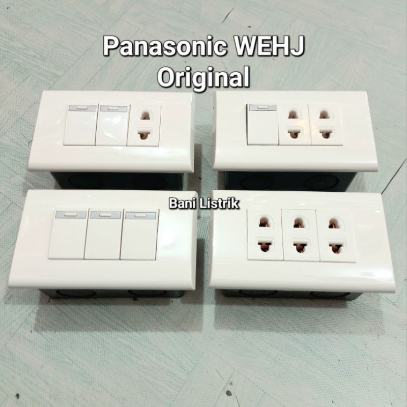 Jual Saklar Engkel Panasonic Original Tanam 1 Set Papan 3 Gang WEHJ ...