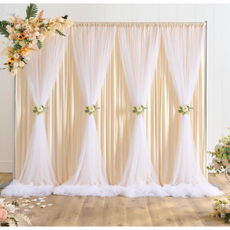 Jual backdrop backgroun dekorasi doble layer ,,ulang tahun lamaran ...