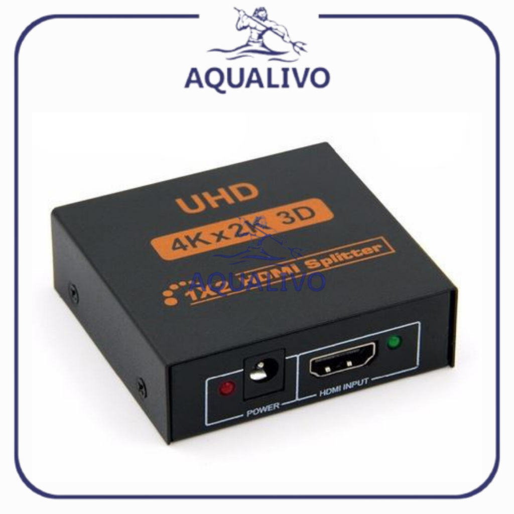 Jual HDMI Splitter Port 1x2 4K 3D 1 Input 2 Output Best Quality Full HD ...