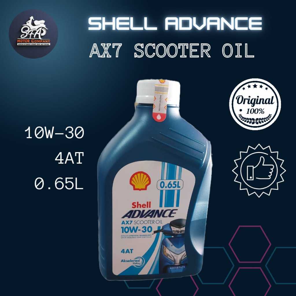 Jual Oli Motor Shell Advance AX7 Scooter Oil 10W-30 (0,65 L) | Shopee ...