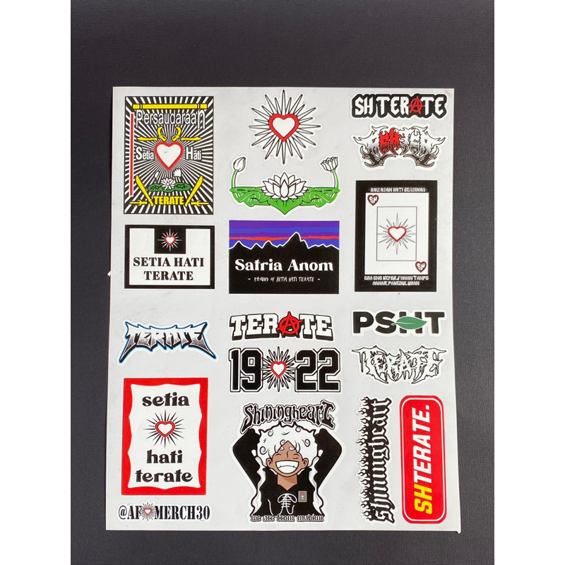 Jual stiker PSHT anti air tinggal tempel (isi 16) / stiker PSHT premium ...