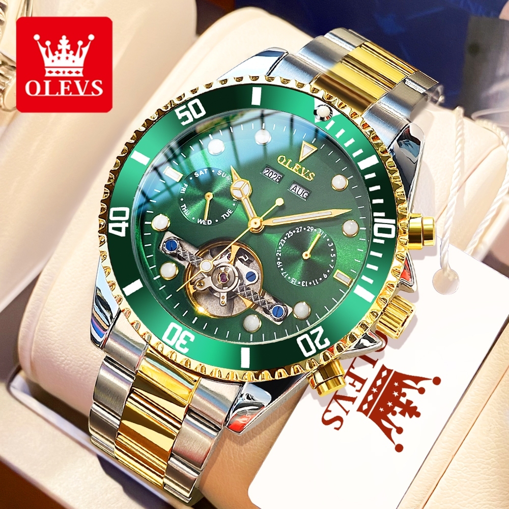 Jual Jam Tangan Pria Automatic Multi Function Arloji Cowo Anti Air Men ...