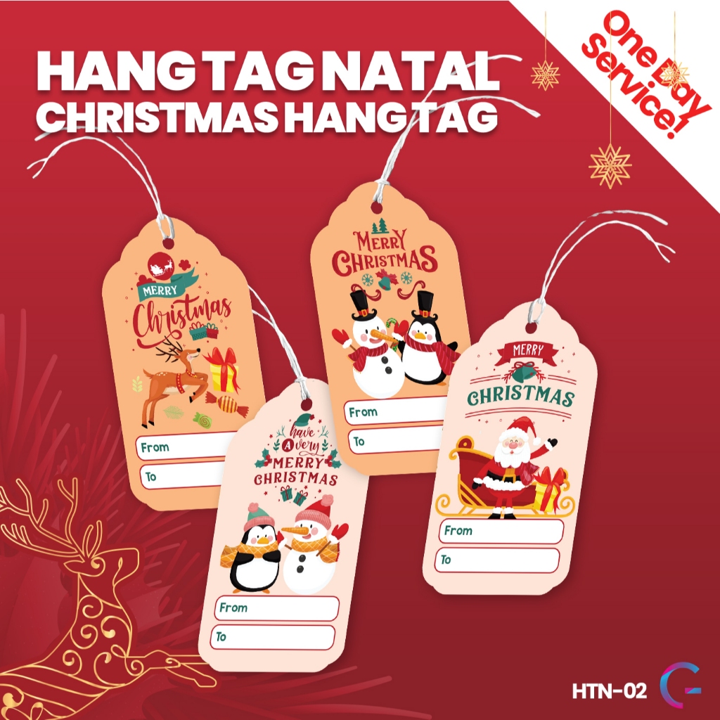 Jual Set Hang Tag Natal Unik | Greeting Card | Kartu Ucapan Natal | HTN ...