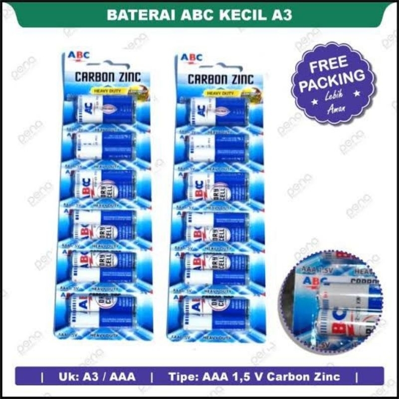 Jual BATERAI ABC BIRU AAA A3 | ABC BATTERY BIRU AAA HARGA PER RENCENG ...