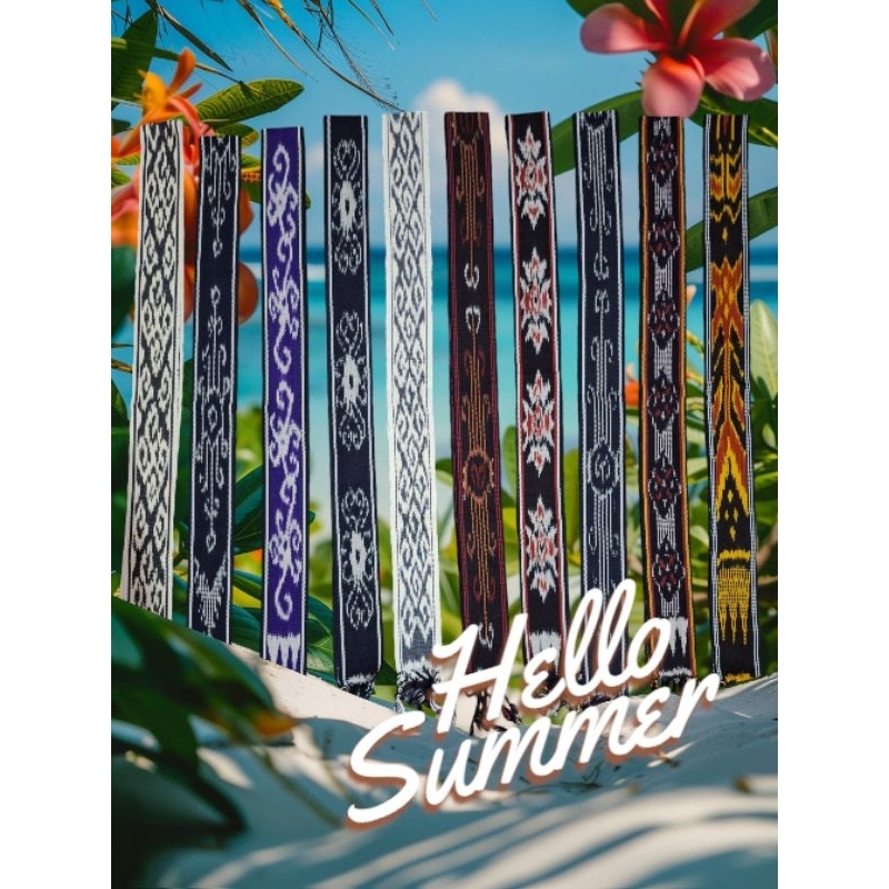 Jual Syal / Ikat Kepala / Bandana / Sortali Tenun Etnik Motif Lombok ...