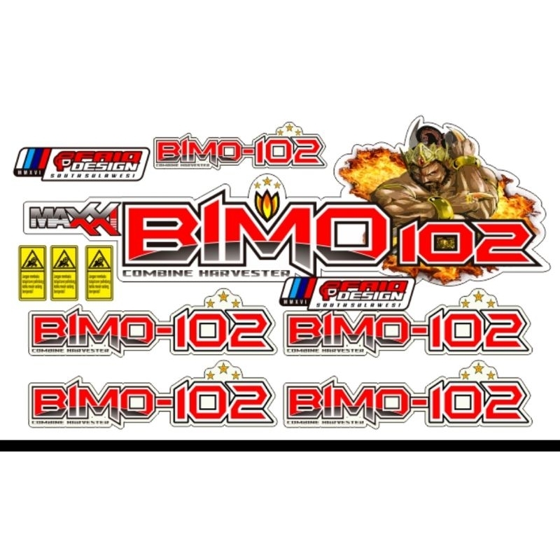 Jual STIKER BIMO 102 MAXXI COMBINE KOMBAIN 1SET SESUAI FOTO HIGH ...