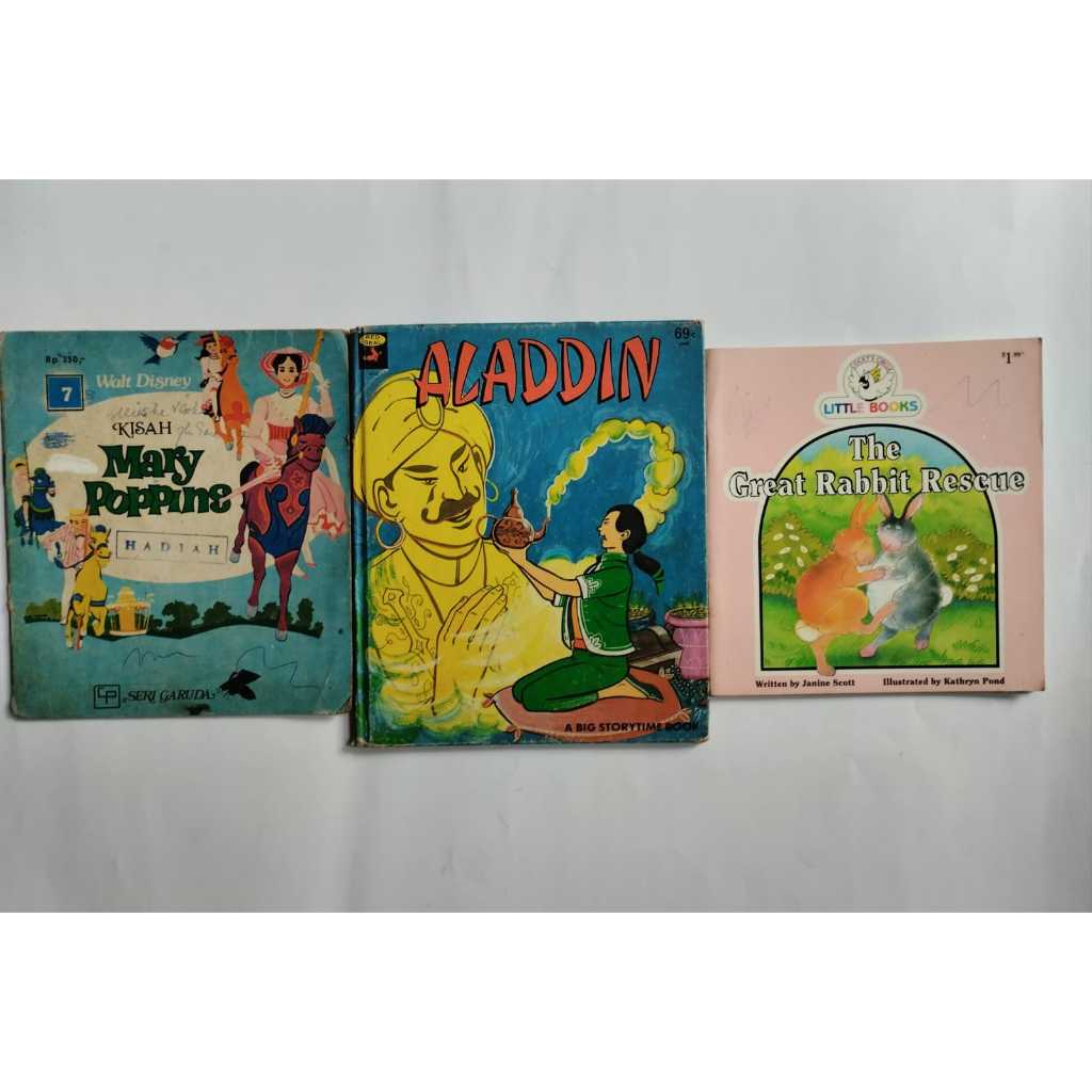Jual BUKU CERITA ANAK BERGAMBAR WARNA : 1. ALADDIN, ALADIN 2. THE GREAT ...
