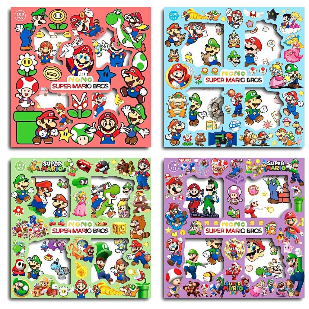 Jual STIKER SUPER MARIO BROS ISI 100 LEMBAR | Shopee Indonesia