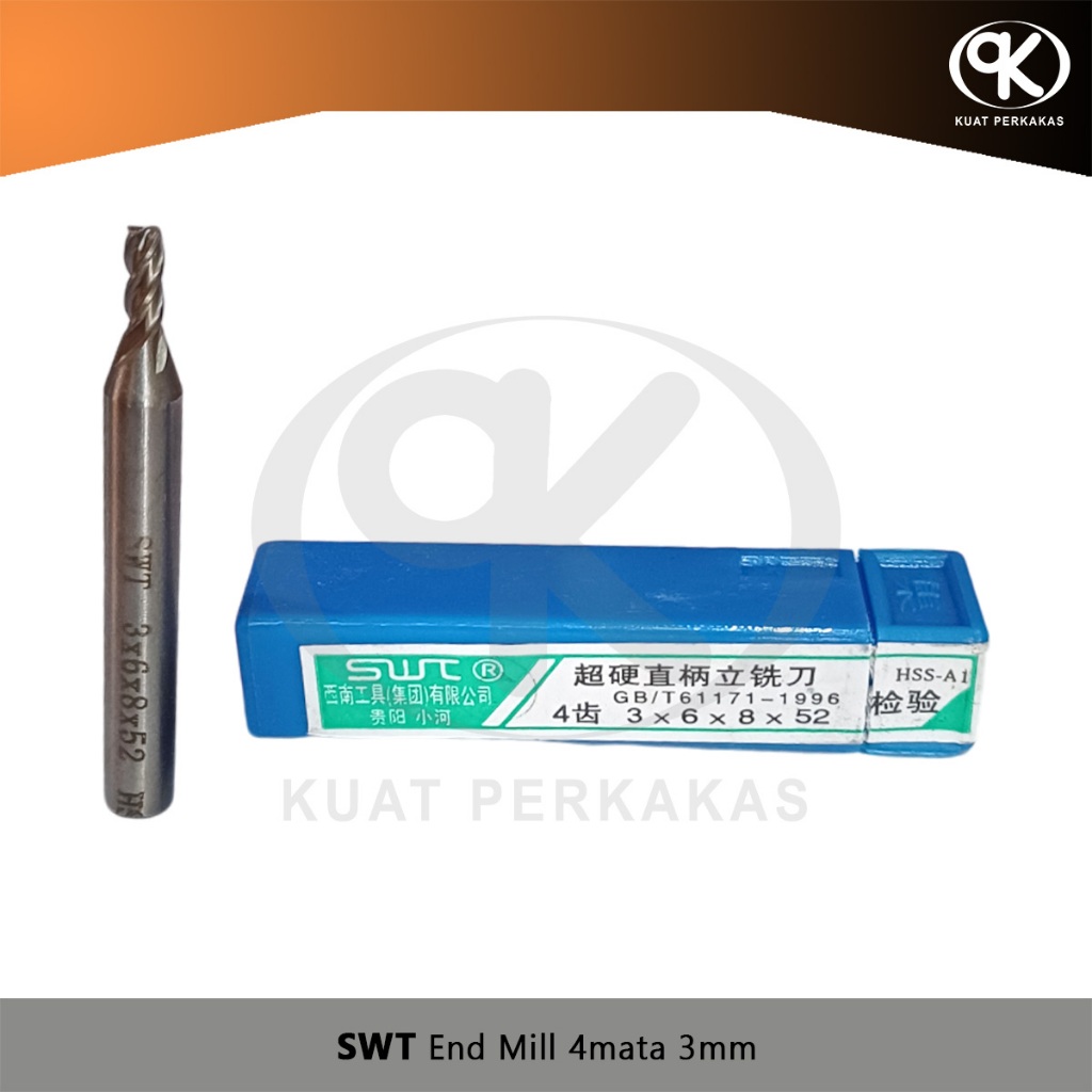 Jual Endmill HSS 3mm SWT End Mill 4 Mata Pisau Cutter Milling | Shopee Indonesia