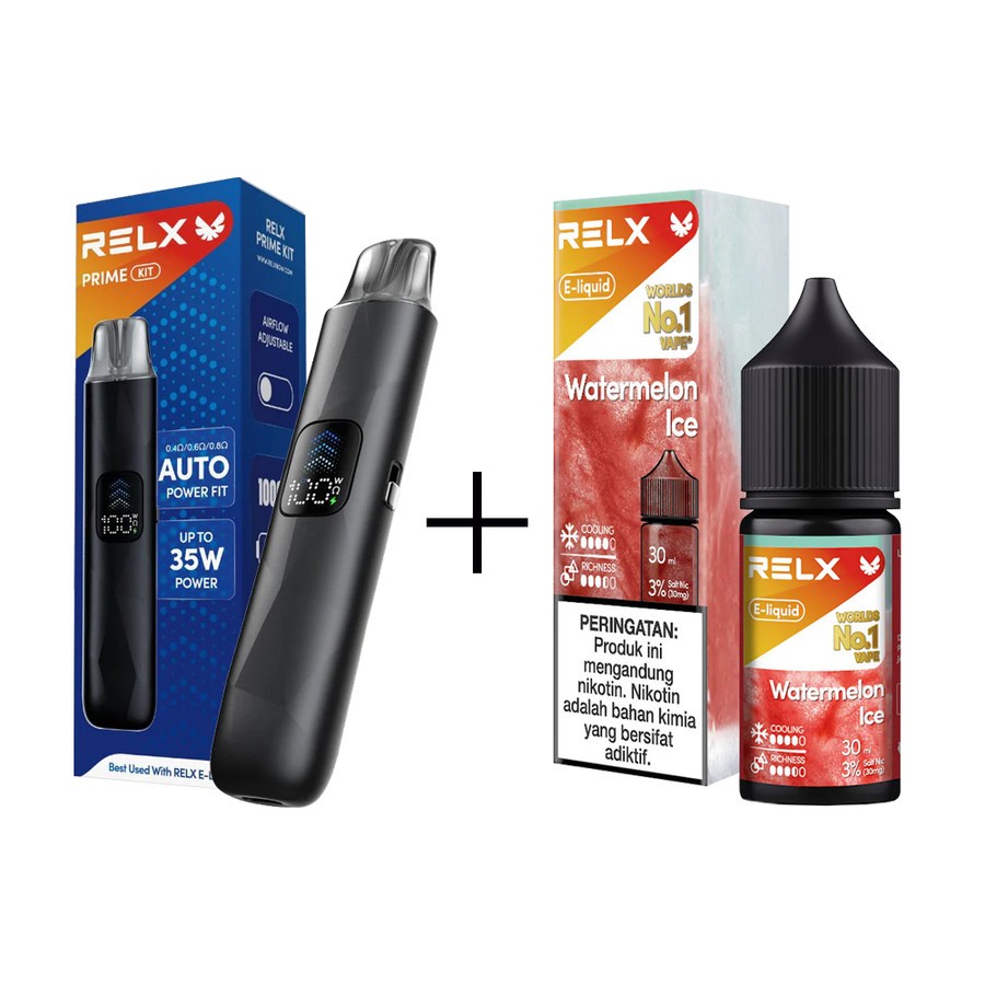 Jual Pod Relx Prime Black Diamond 25W 1000mAh Bundling Liquid Ice Tea ...