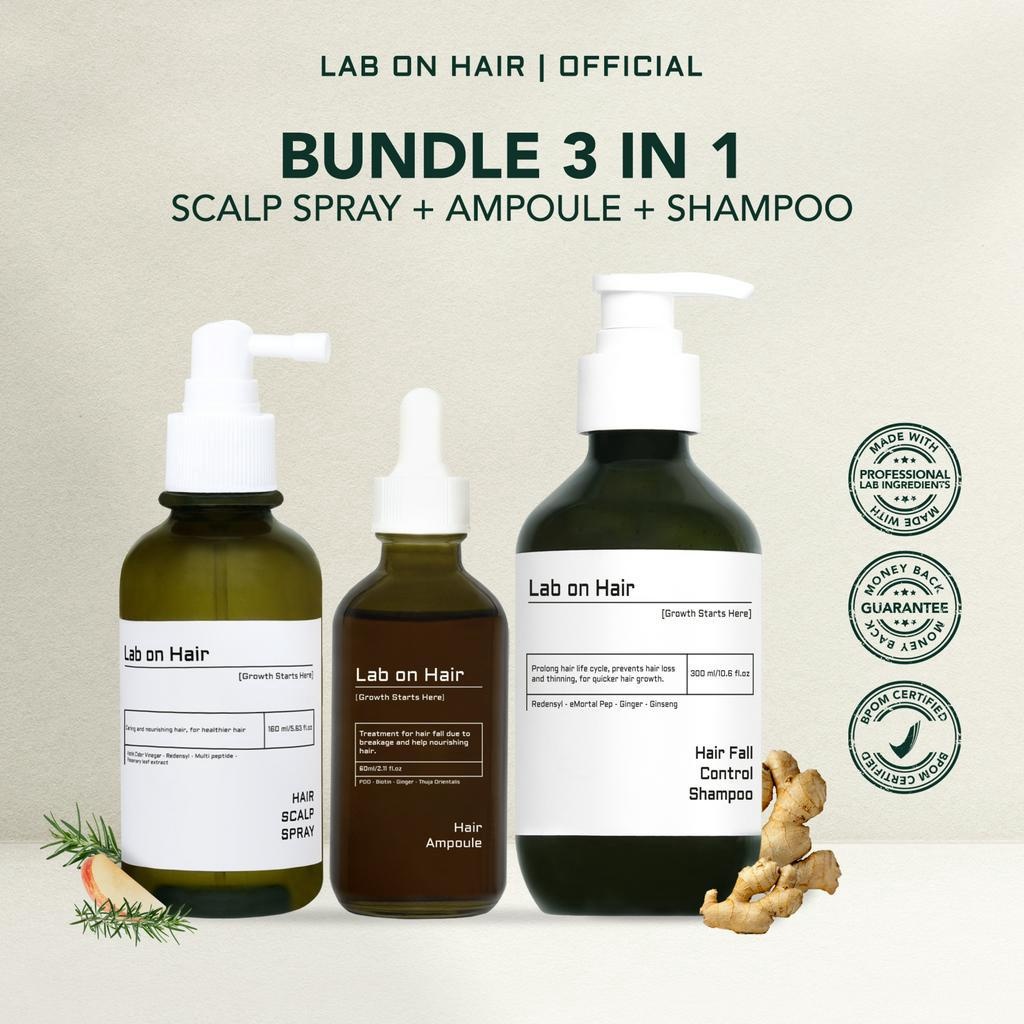 Jual LAB ON HAIR Hair Fall Control Shampoo 300ml | Hair Scalp Spray ...