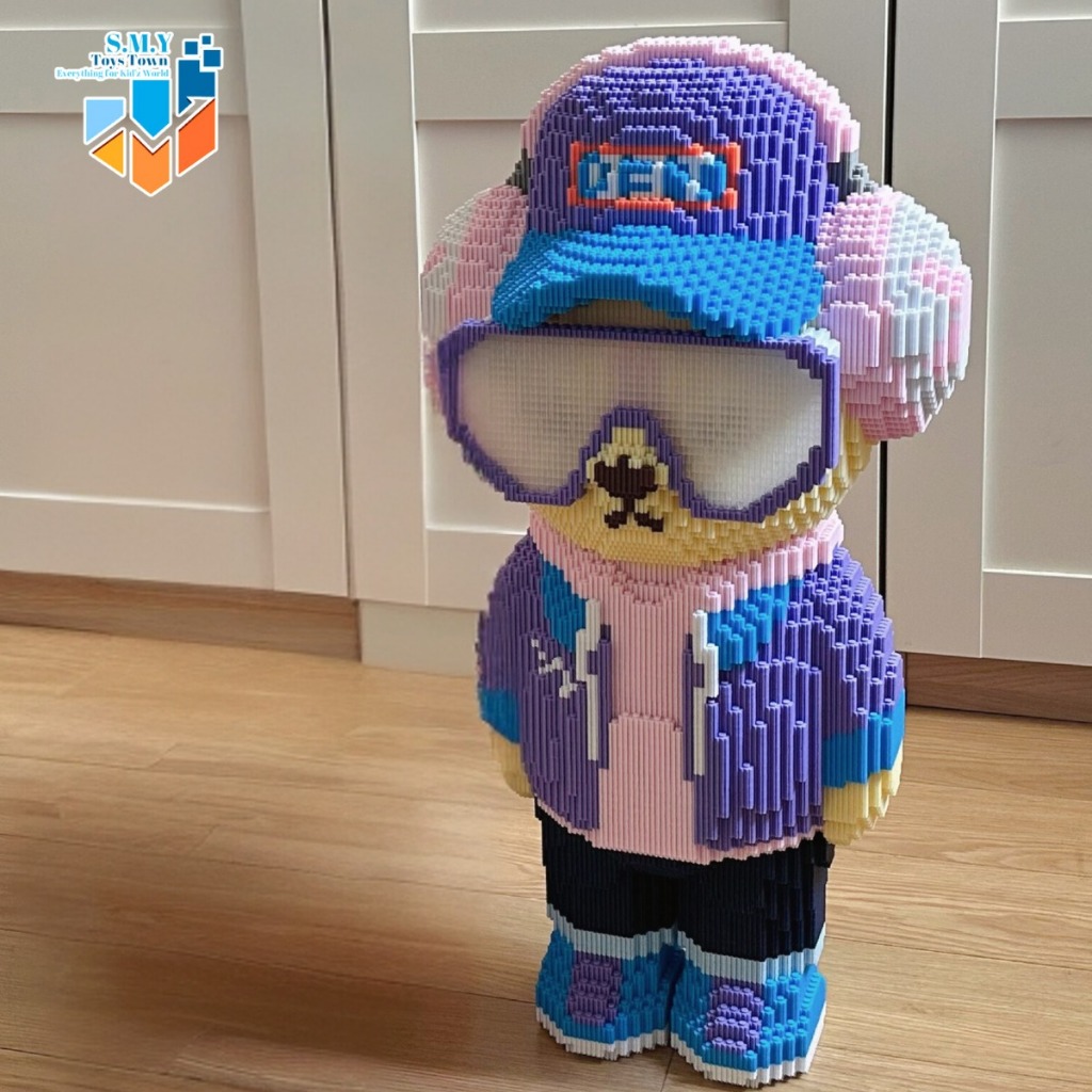 Jual SMY Toystown Teddy Bear Ted Music Nano Block Big Bricks Mainan ...