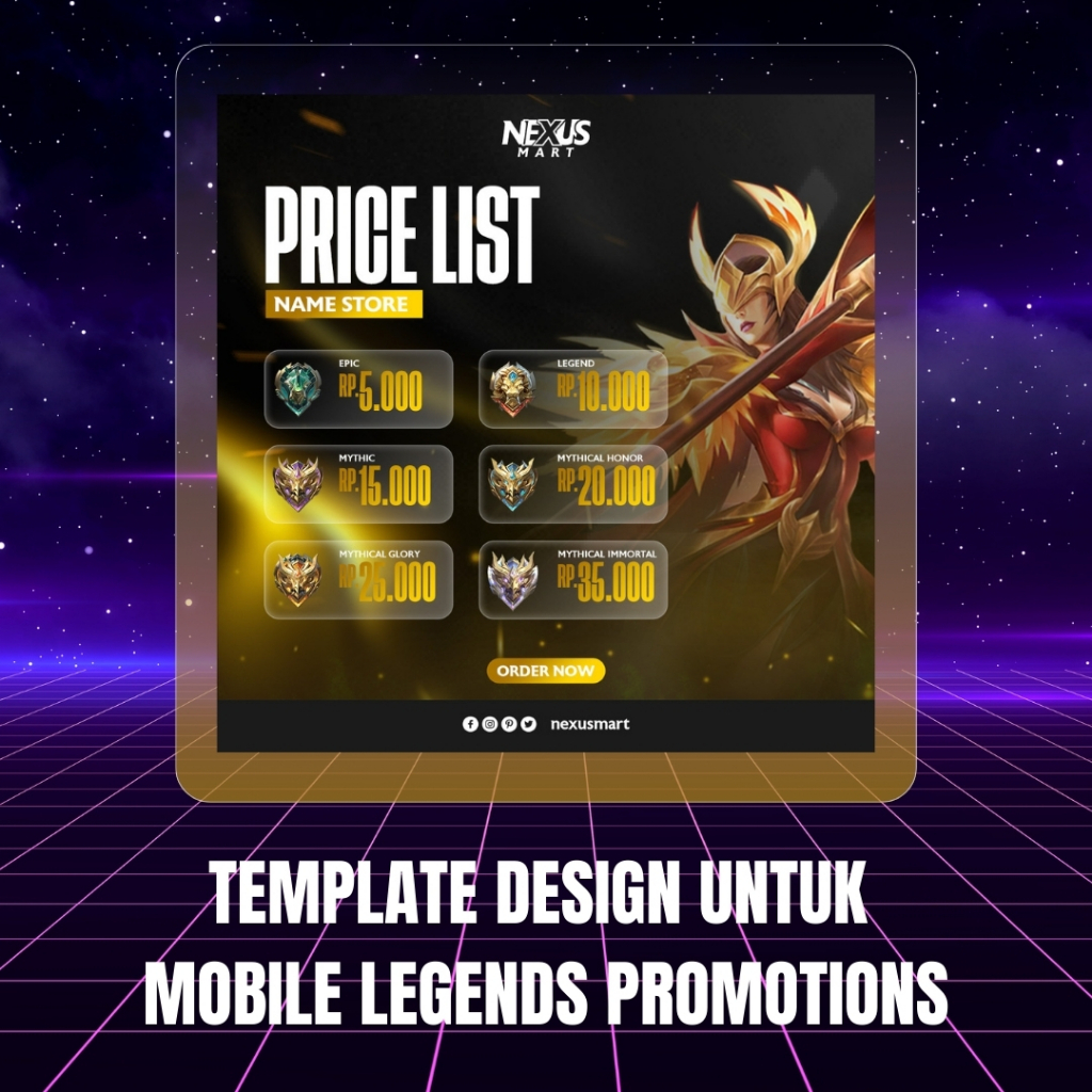Jual Template Desain Promosi Mobile Legends | Shopee Indonesia