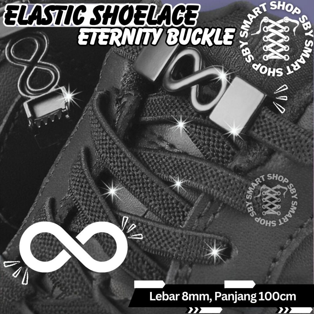 Jual (CB) INFINITY SHAPE Tali Sepatu Elastis Infinity Shape Buckle ...