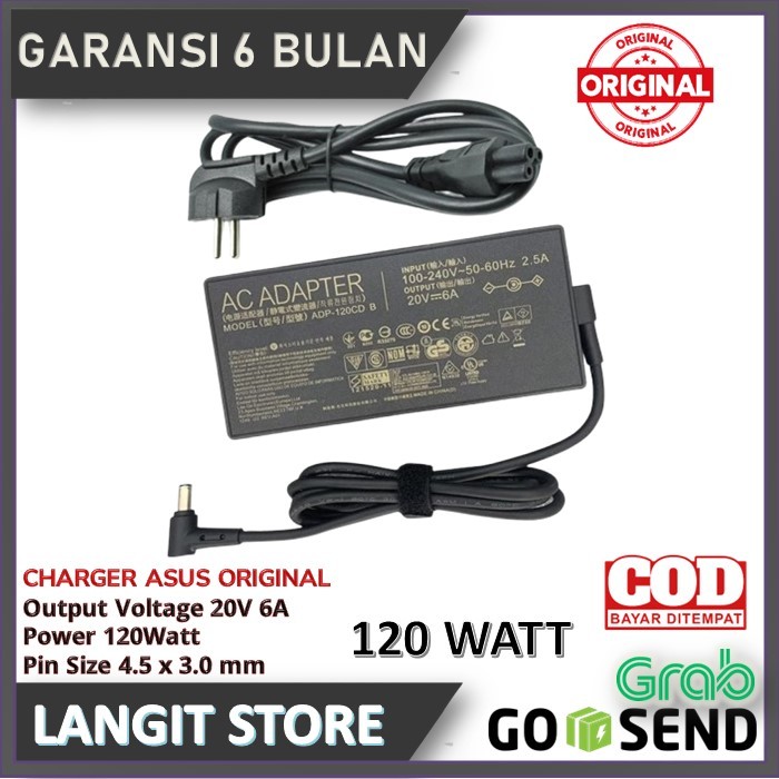 Jual Adaptor Charger Laptop ASUS Vivobook Pro 14X 15X 16X Oled 20V 6A 120W NEW | Shopee Indonesia