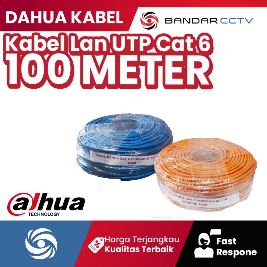 Jual Dahua Kabel Lan UTP Cat 6 CCA 50 / 100 Meter | Shopee Indonesia