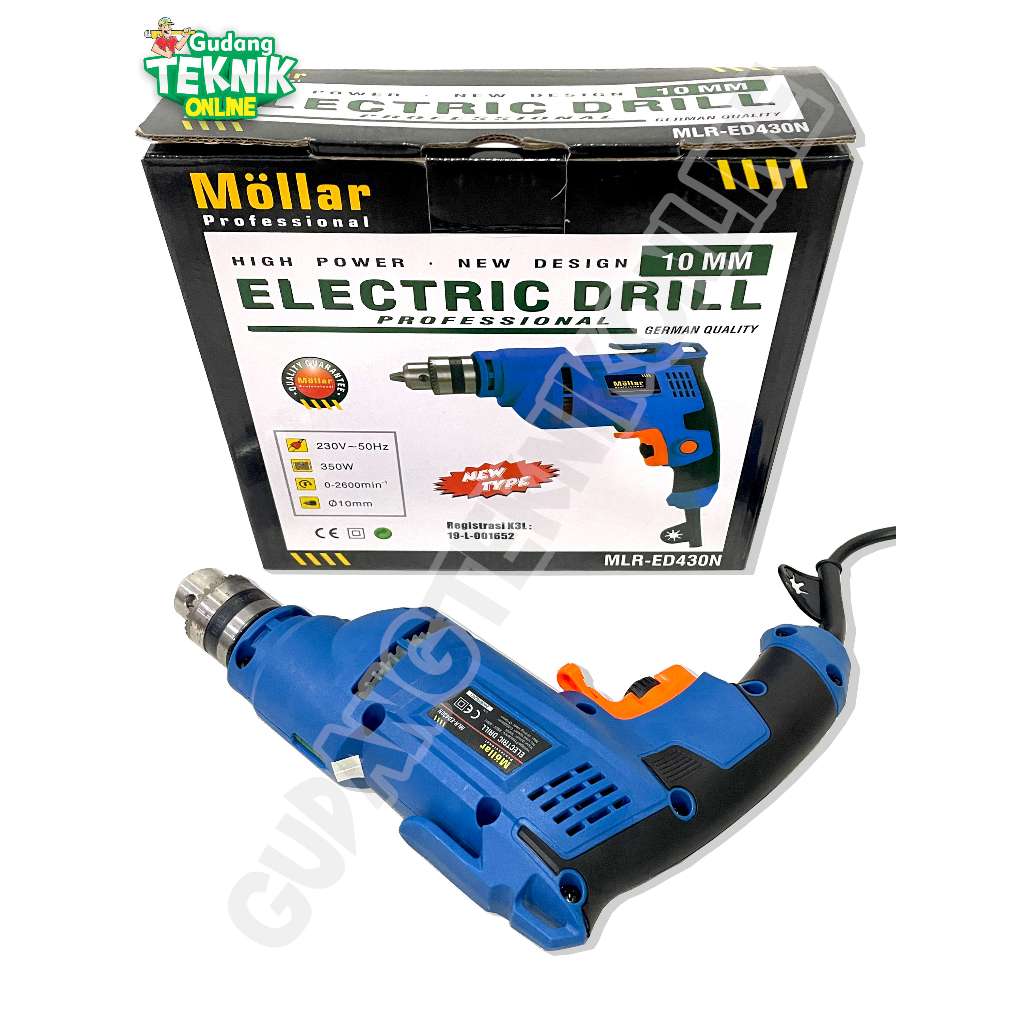 Jual Mesin Bor Listrik 10mm MOLLAR MLR-ED430N / Mesin Bor Tangan ...
