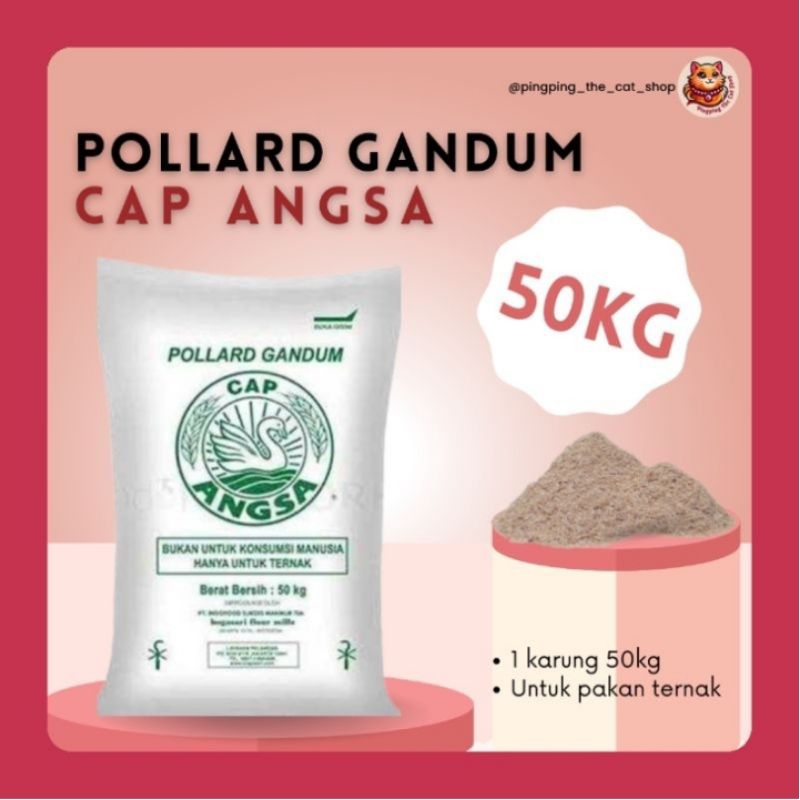 Jual POLLARD cap angsa Bogasari pakan ternak 20kg | Shopee Indonesia