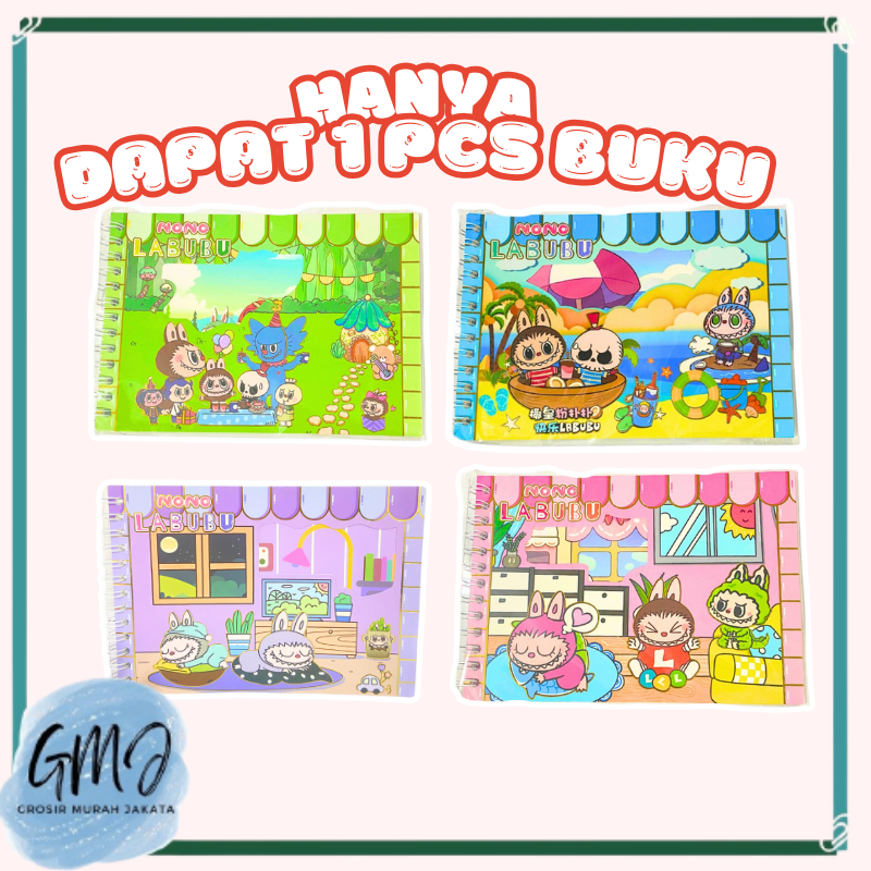 Jual GMJ Stiker Lucu Karakter Labubu Sticker Buku Isi 10 Lembar ...