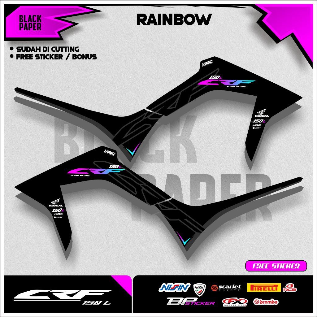 Jual STRIPING CRF 150 HITAM SIMPEL ELEGAN TERBARU SEMY FULL BODY KEREN ...