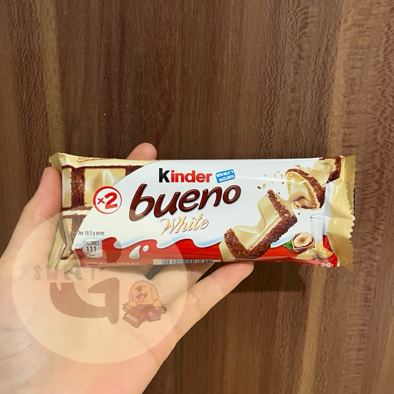 Jual Kinder Bueno White 39gr / Milk & Hazelnut Chocolate Wafer | Shopee ...