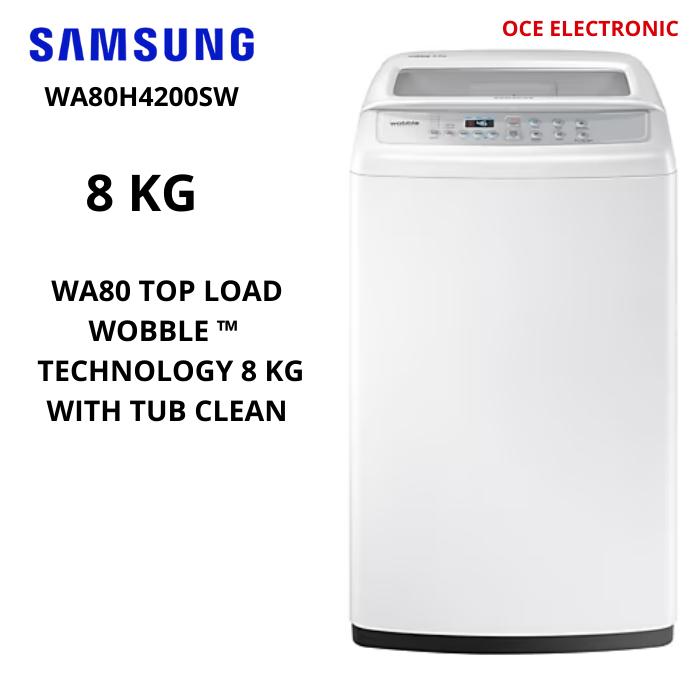 Jual MESIN CUCI SAMSUNG Top-Loading Washer WA80H4200SW Wobble ...
