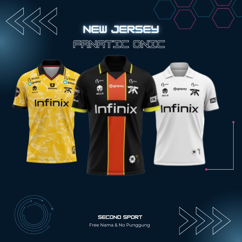 Jual Baju Kaos Jersey Fanatic Onic Terbaru 2024 Home Away Free Nickname ...
