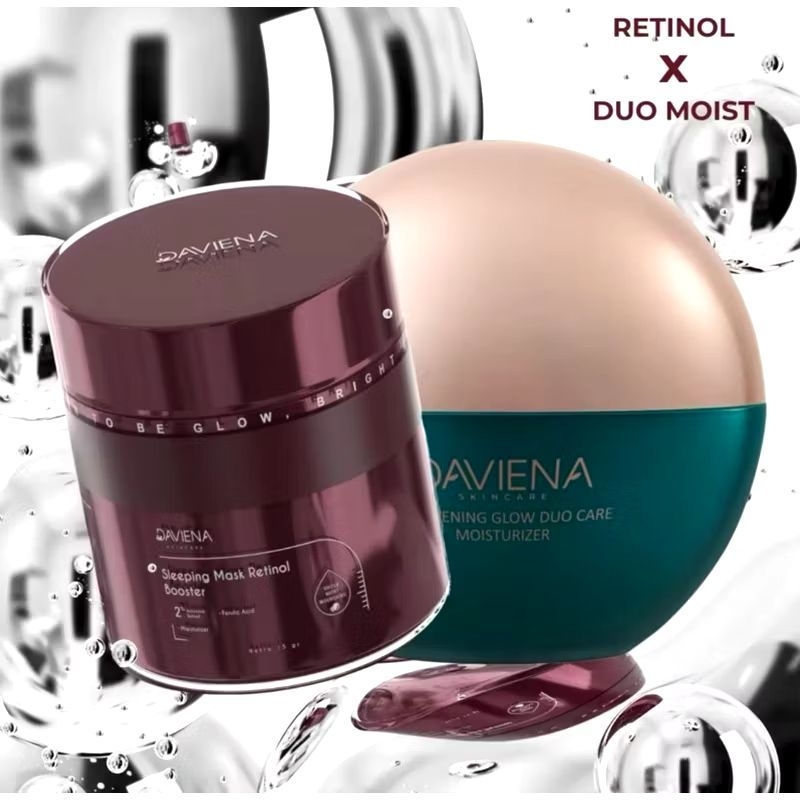Jual DAVIENA SKINCARE OFFICIAL - COMBO HEMAT SLEEPING MASK RETINOL ...