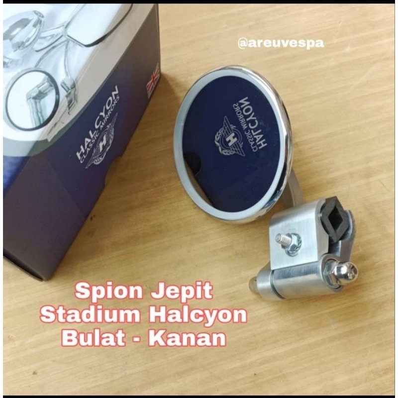 Jual Spion Jepit bulat Stadium (Halcyon) kanan utk Vespa Klasik ...