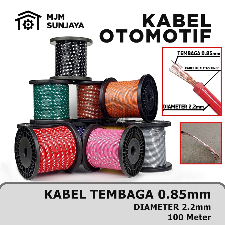 Jual KABEL BINTIK SERI AVS 0.85MM x 100M KABEL BODY / KABEL OTOMOTIF MOBIL MOTOR AUDIO | Shopee ...
